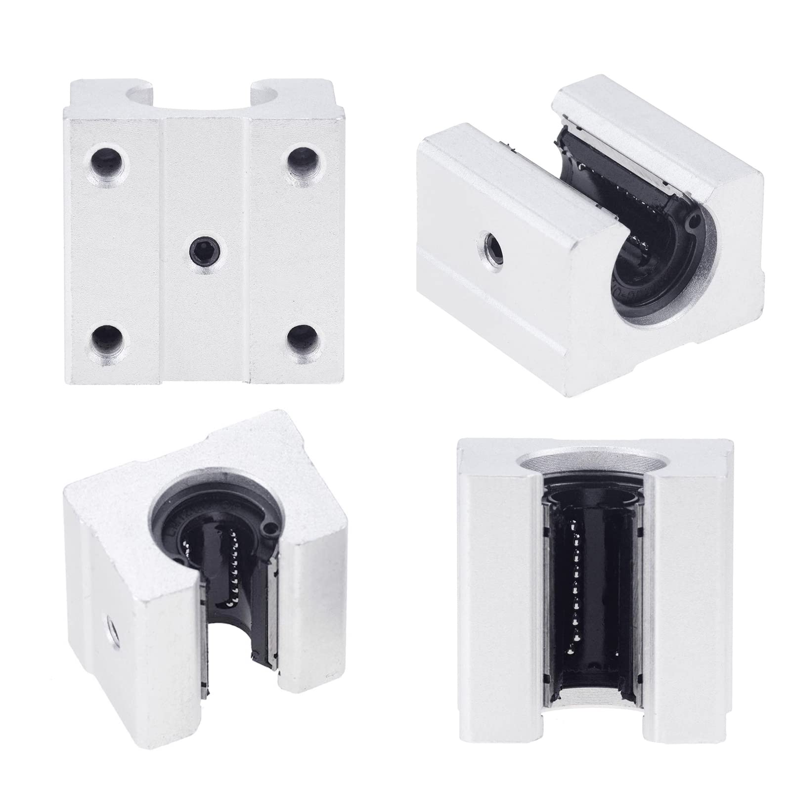 NUIBBYED, 4pcs SBR Linear Ball Bearing Blocks Slide Block for SBR ...