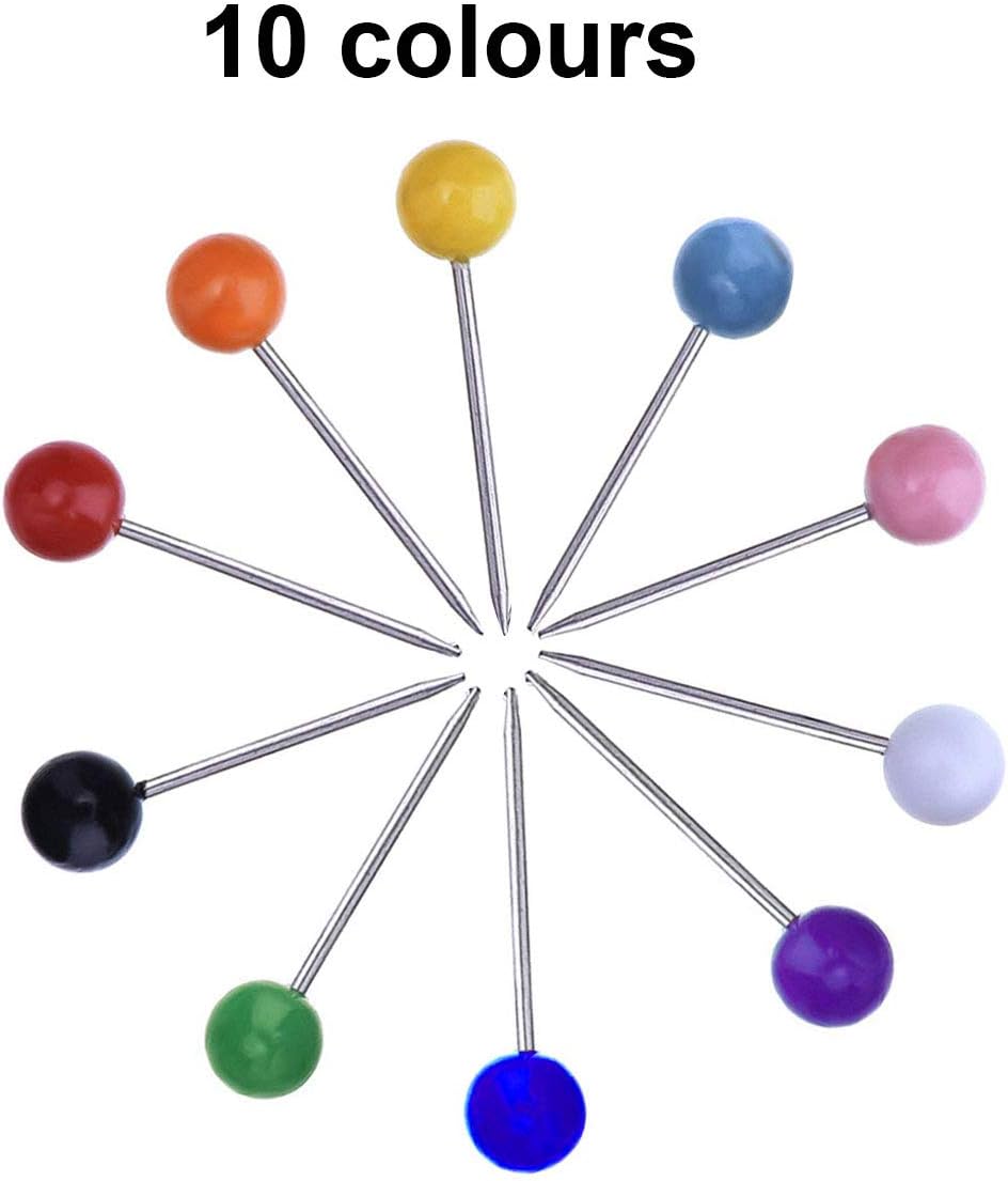NATUCE 1000 Pieces 1/8 inch Map Push Pins, Map Pins with Coloured Heads ...