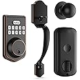 KING FORCE Electronic Keypad Deadbolt Door Lock, Oil Rubbed Bronze ...