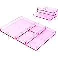 Amazon.com: EXPUTRAN 4-Piece Stackable Pink Acrylic Desk Organizer for ...