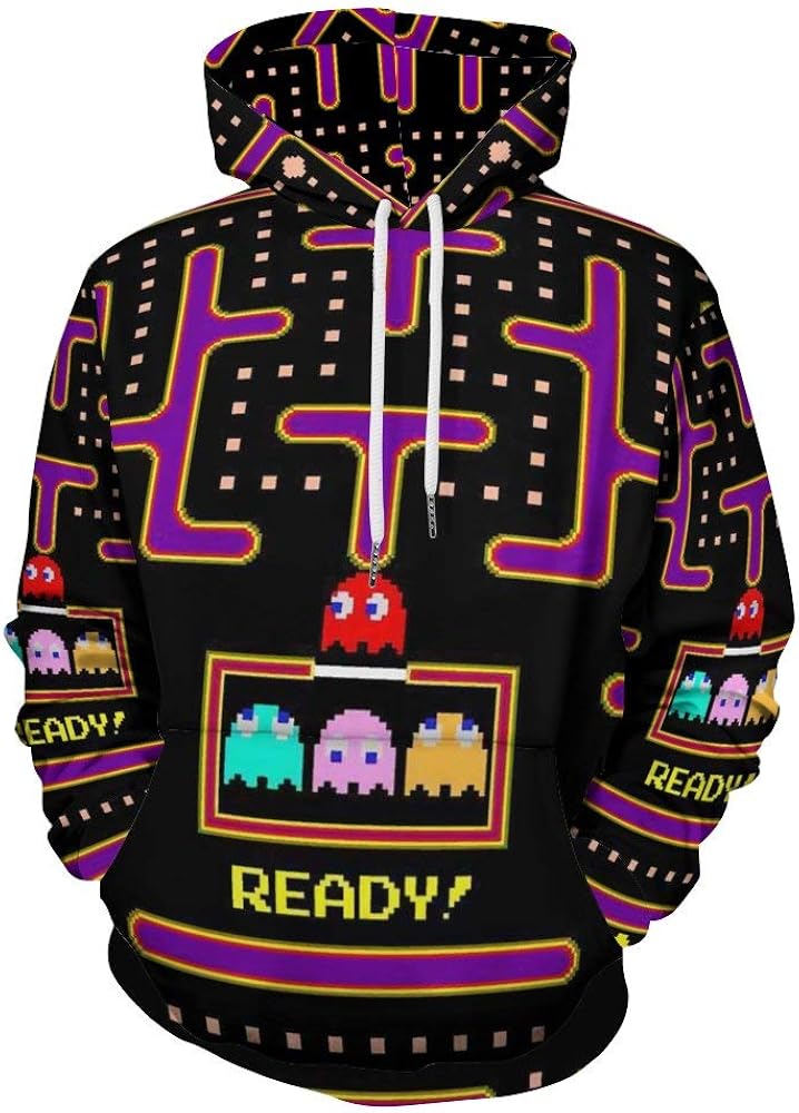 Pacman Tournaments - Sudadera con capucha para hombre, diseño de anime ...