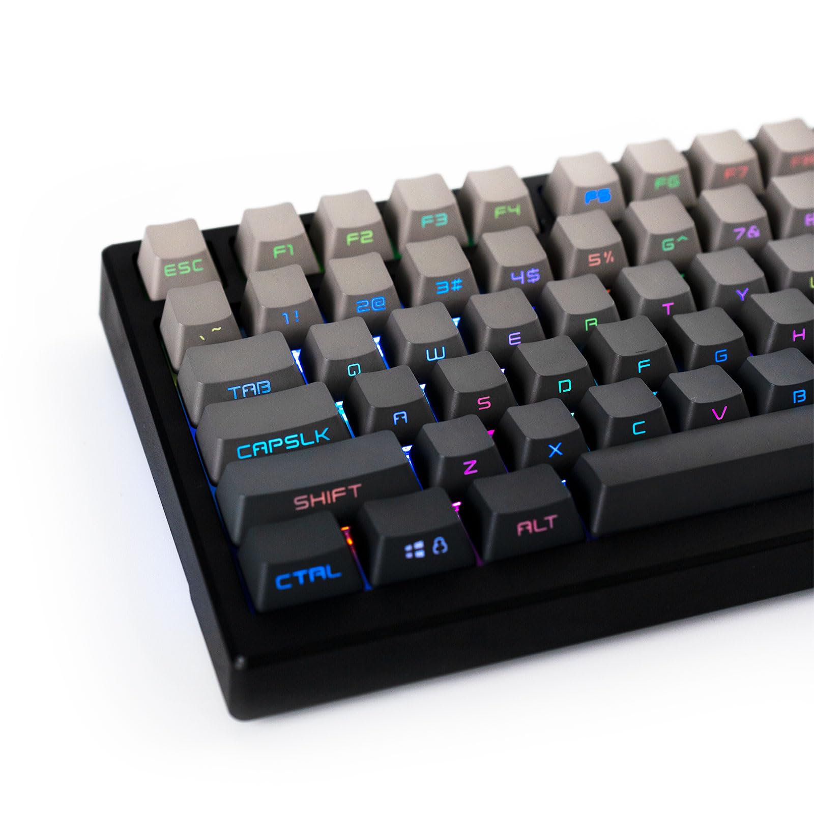 Mua Custom PBT Side Printed Keycaps, 134 Keys Gradient Grey Backlit ...