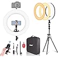 Amazon.com : Emart 18-inch Ring Light with Stand, Big Adjustable 3200 ...