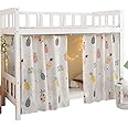 Amazon.com: Teanea Bottom Bunk Bed Curtains Privacy Cloth Underbed ...