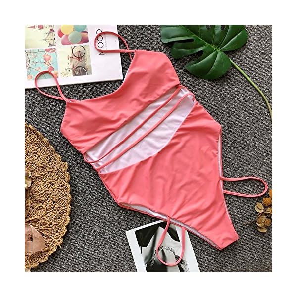 MOPOOGOSS Womens One Piece Swimsuits Push up Strappy High Cut High ...