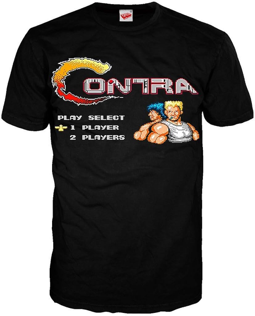 Contra Title Screen Official Men's T-Shirt (Black): Amazon.ca: Clothing ...