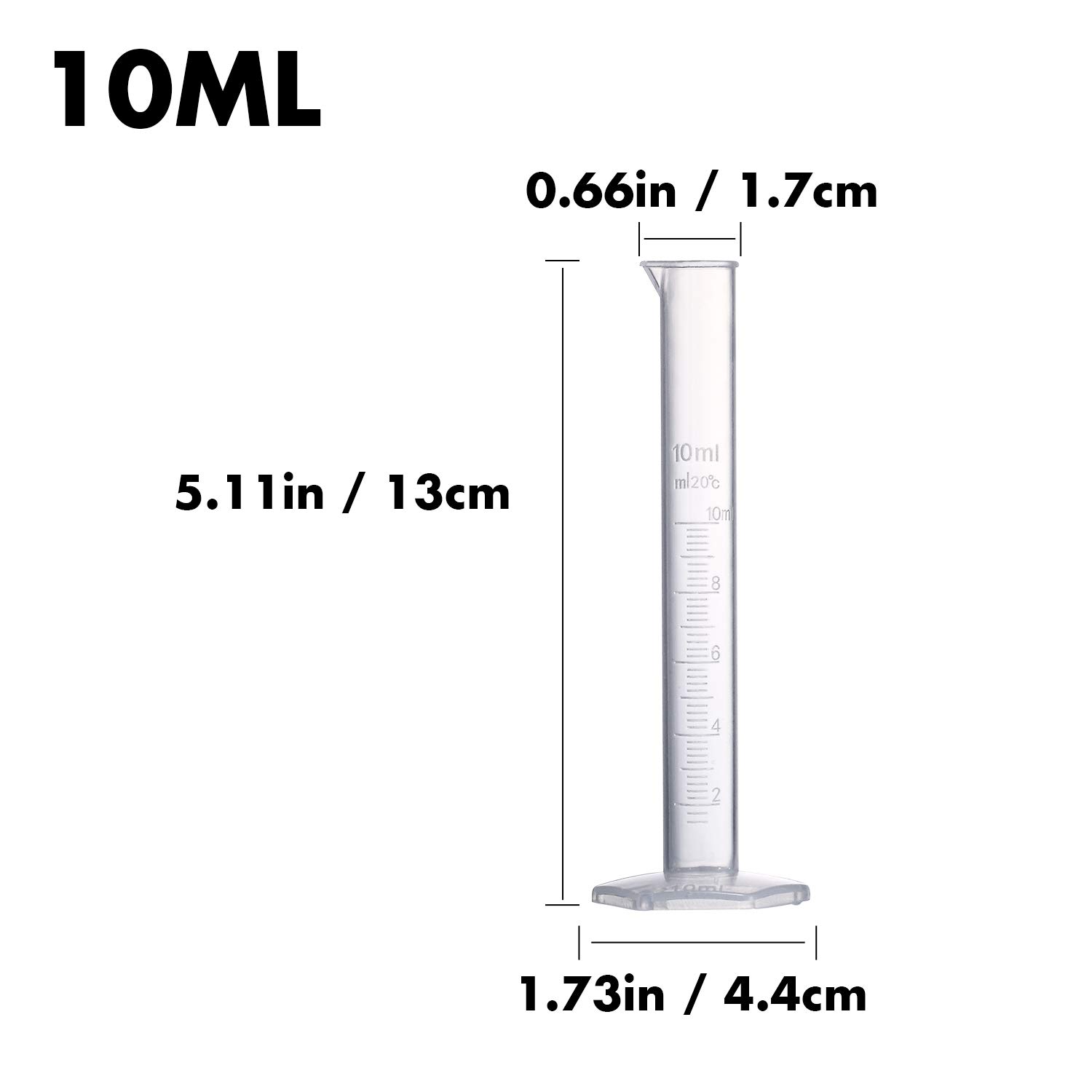 Mua Measuring Cylinder Set, 4 Sizes Graduated Polypropylene Lab Test ...
