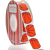 Amazon.com: Ribbli Grosgrain Basketball Craft Ribbon,7/8-Inch x 10-Yard ...