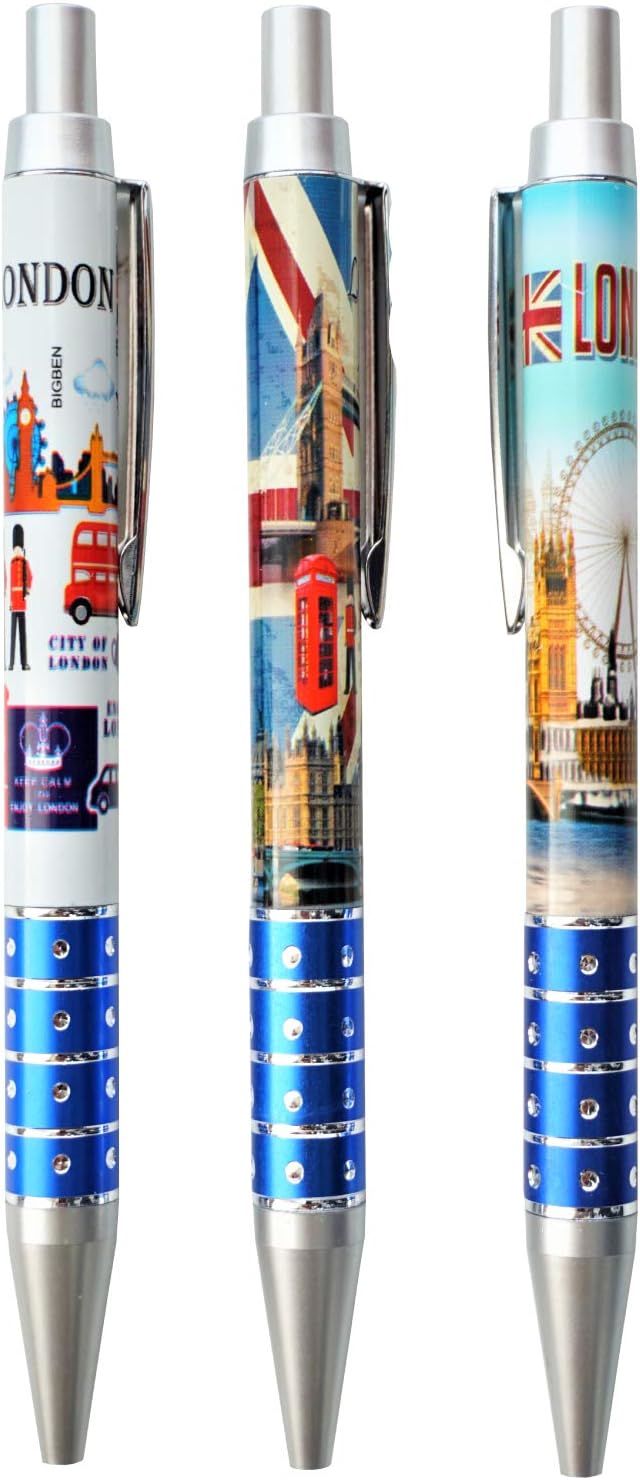 Set of 12 Famous London Iconic Picture Design Pen – UK London Souvenir ...