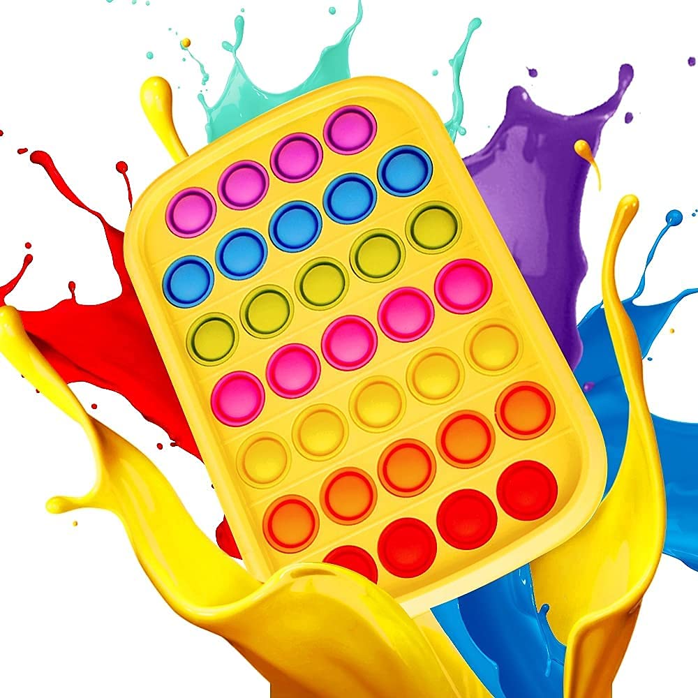 Buy Pop It Fidget Big Size Push Bubble Sensory Rainbow Toys Large Pop ...