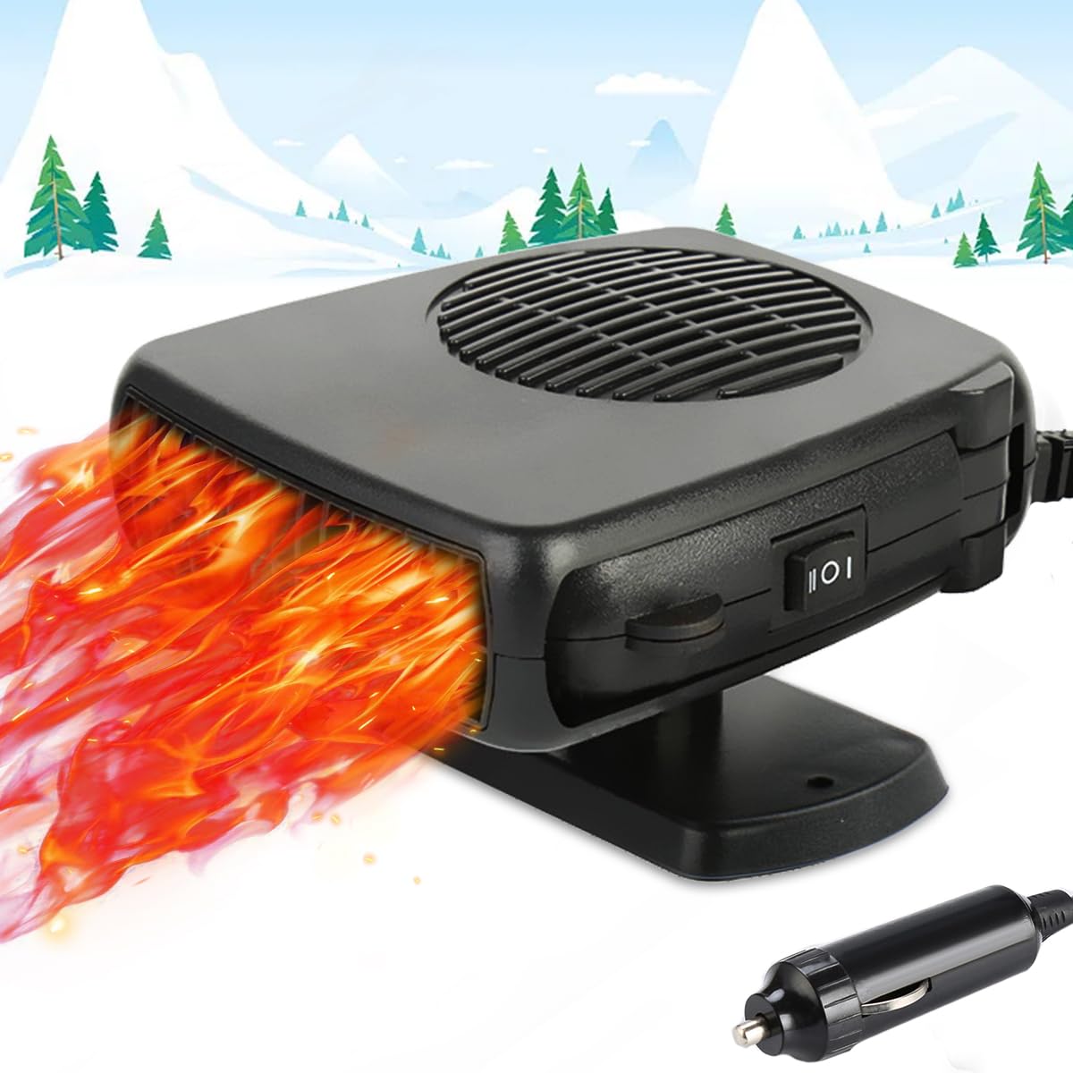 Showvigor Car Heater Fan 12V, 2 in1 Fast Heating Defroster Defogger for ...