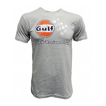 Gulf Racing Team Vintage Men's T-Shirt Grey: Amazon.co.uk: Clothing