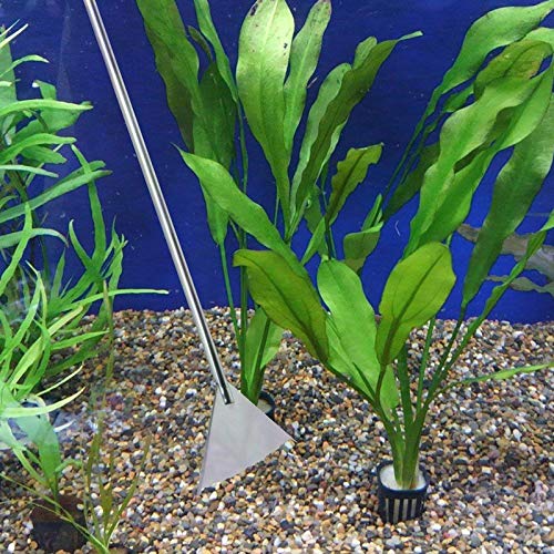 Long Scissors 9.8"Stainless Steel Wave Scissors Aquarium Tank Aquatic Plant Tongs Curved ...