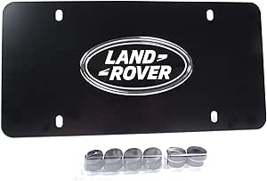 Amazon.com: Genuine Land Rover License Plate - Matte Black Finish ...