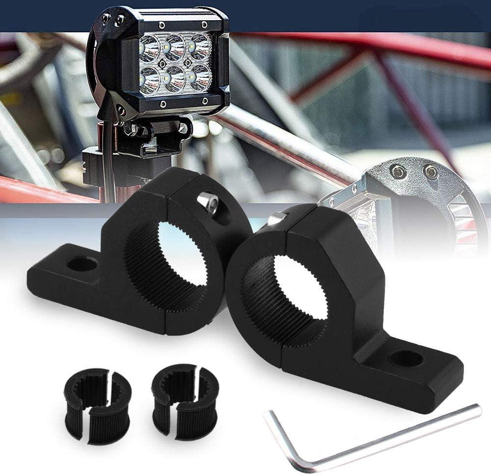 Ruien 2PC Off-Road LED Light Bar 0.75"/1"/1.25" Horizontal Bar Clamp ...