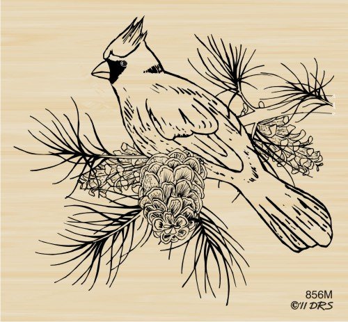 Cardinal Rubber Stamps | Kritters in the Mailbox | Cardinal Rubber Stamp