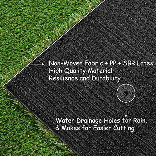 GRASSUN Realistic Artificial Grass Turf 3 FT x 5 FT, 5 Tone Fake Faux ...