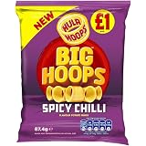 Hula Hoops Spicy Chilli Potato Crisps Grab Bag, 50 g, Pack of 36 ...