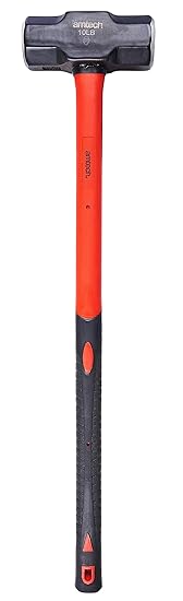 Amtech A2160 10lb Fibreglass Sledge Hammer "4.5 Kg (Head), 5.30 kg ...