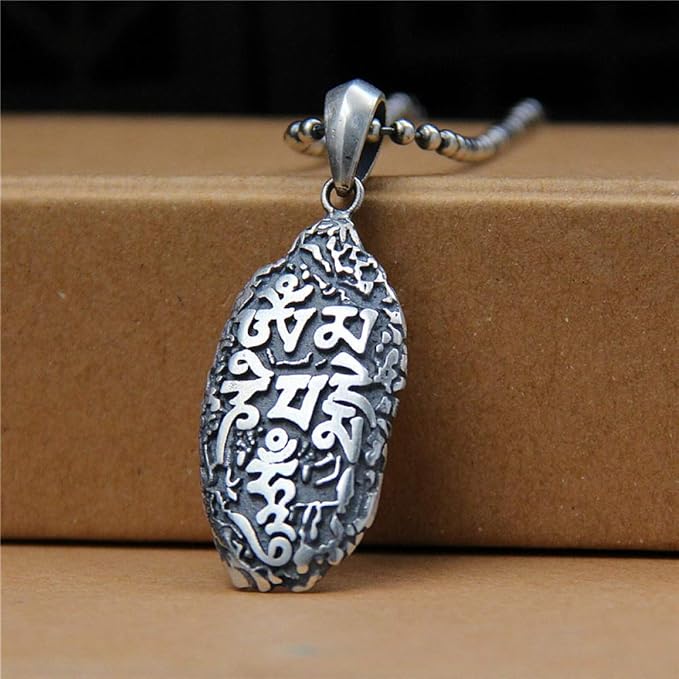 THTHT Vintage S925 Silver Necklace Mujeres De Hombres Sencillos De ...