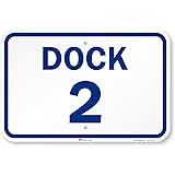 SmartSign "Dock 1" Dock Number Sign | 12" x 18" 3M Engineer Grade ...