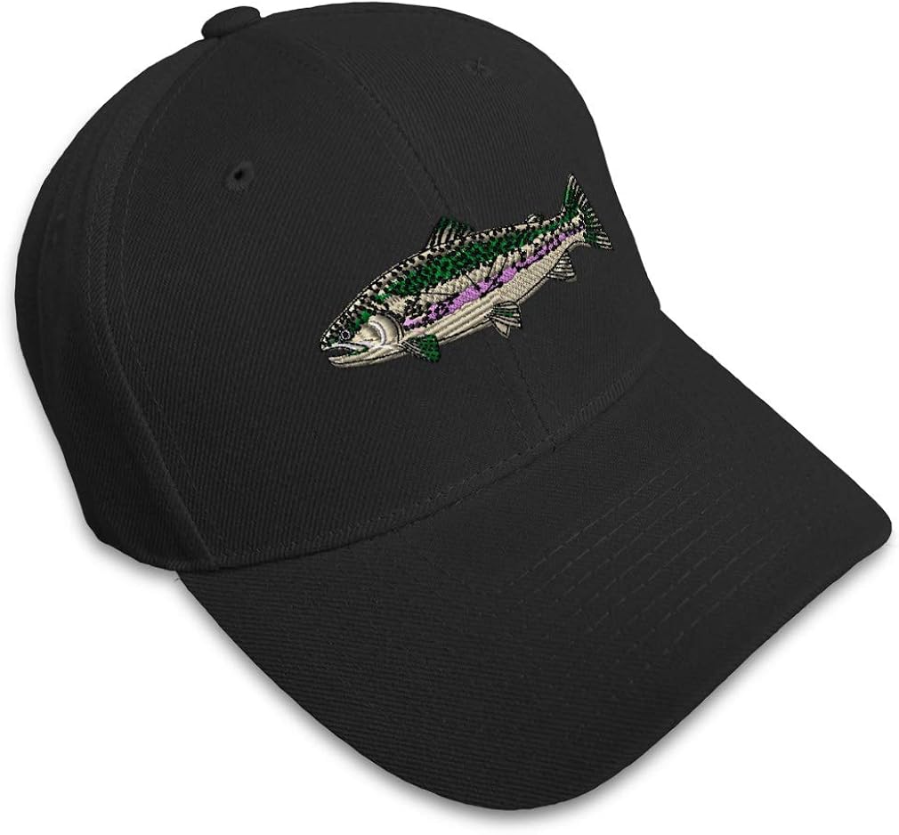 Baseball Cap Fish Rainbow Trout Embroidery Animals Ocean & Sea Life ...