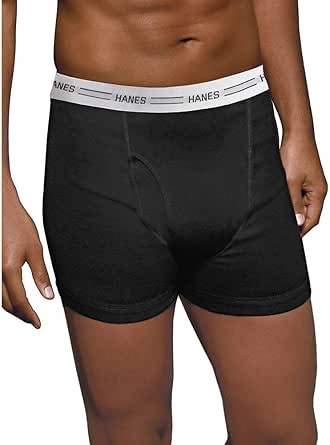 Hanes Boxer Brief Black (100% Cotton) H. Gray (75% Cotton/25% Polyester ...