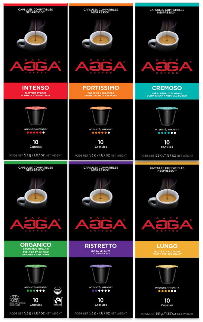 Café Agga Coffee 60 CAPSULES Cremoso ESPRESSO Nespresso ORIGINALINE ...
