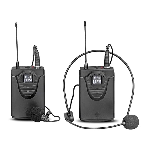 Lav Mic Wedding Wireless Microphone System 6 Channel Lavalier 6