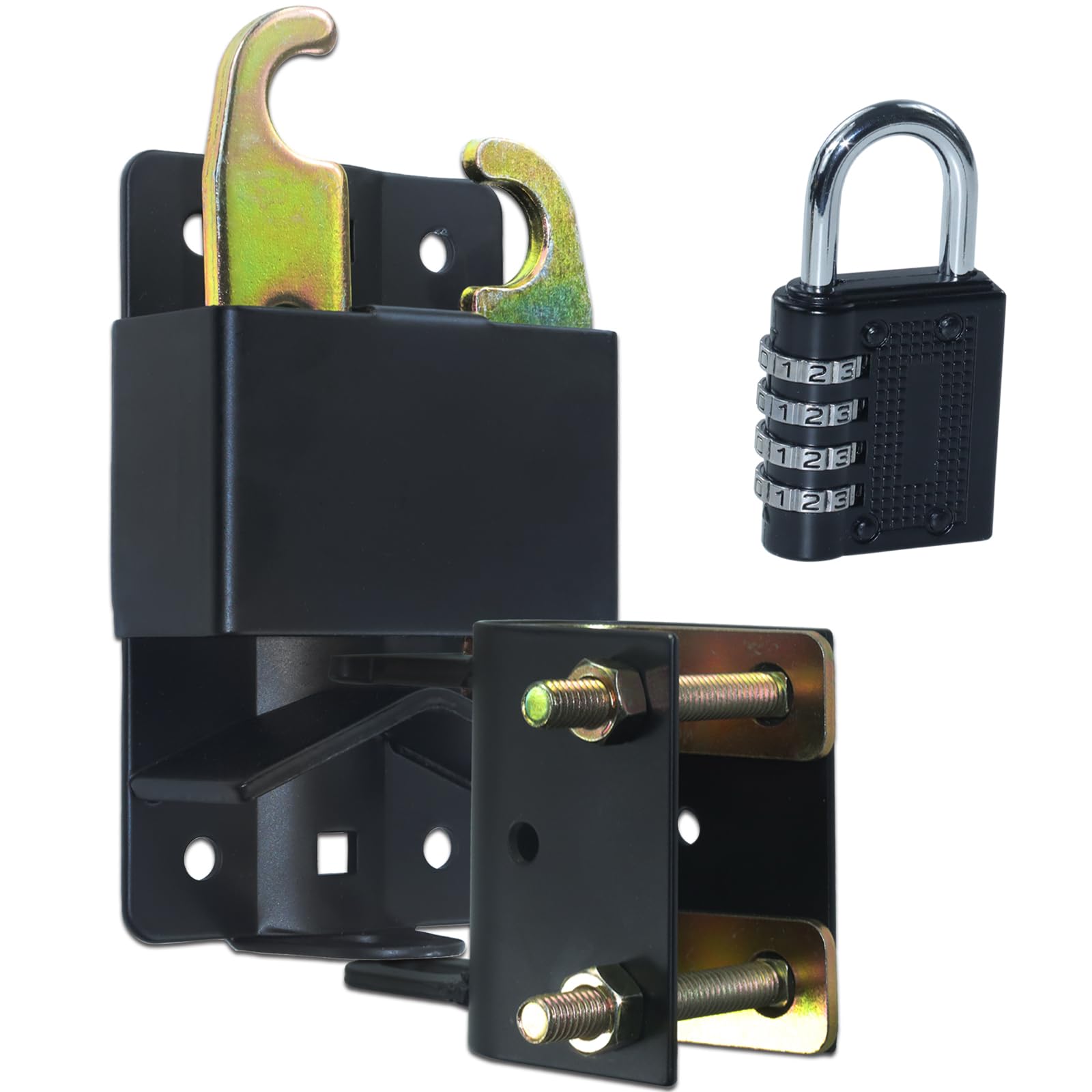 GELASKA S16100700 Two Way Lockable Gate Latch for Metal Gates, Farms ...