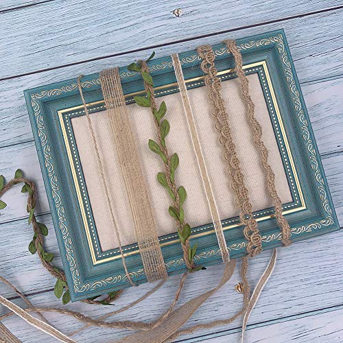 7 Rolls Jute Ribbons Burlap Ribbon Natural Jute Rope Decorative Jute ...