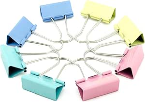 Clip de clip de metal, archivos de colores mixtos, clip, papel de carta ...