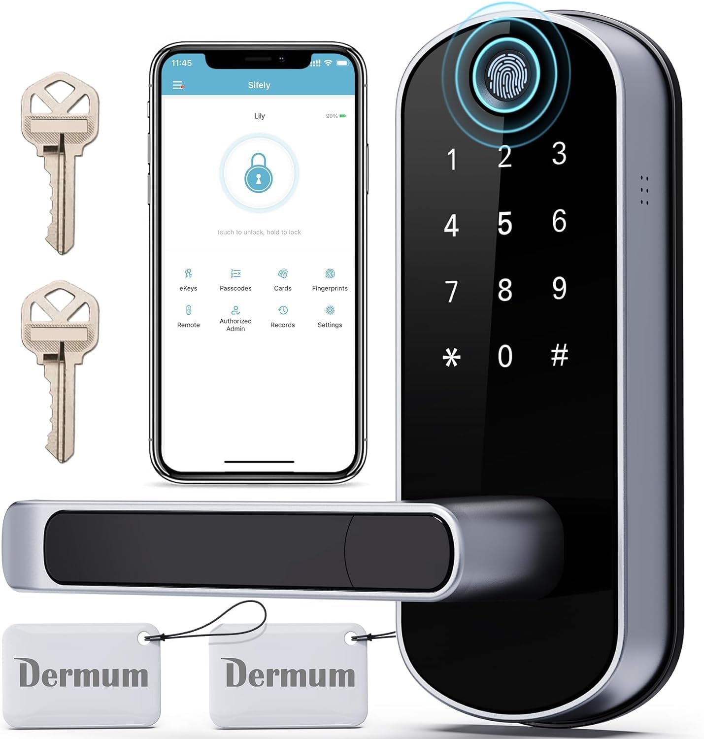 Mua Keyless-Entry Fingerprint Digital Smart Lock: Electronic Door Lock ...