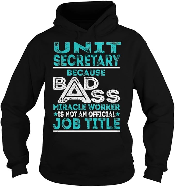 Unit Secretary Job Title - Hoodie at Amazon Men’s Clothing store