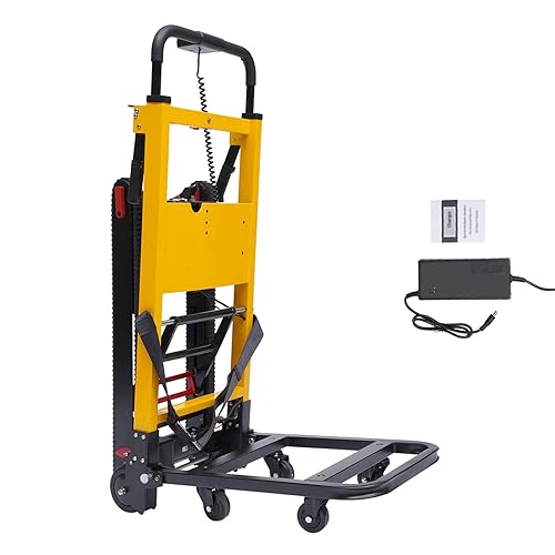BJTDLLX Electric Folding Stair Climbing Hand Truck, 130W 150kg/330.7lbs ...