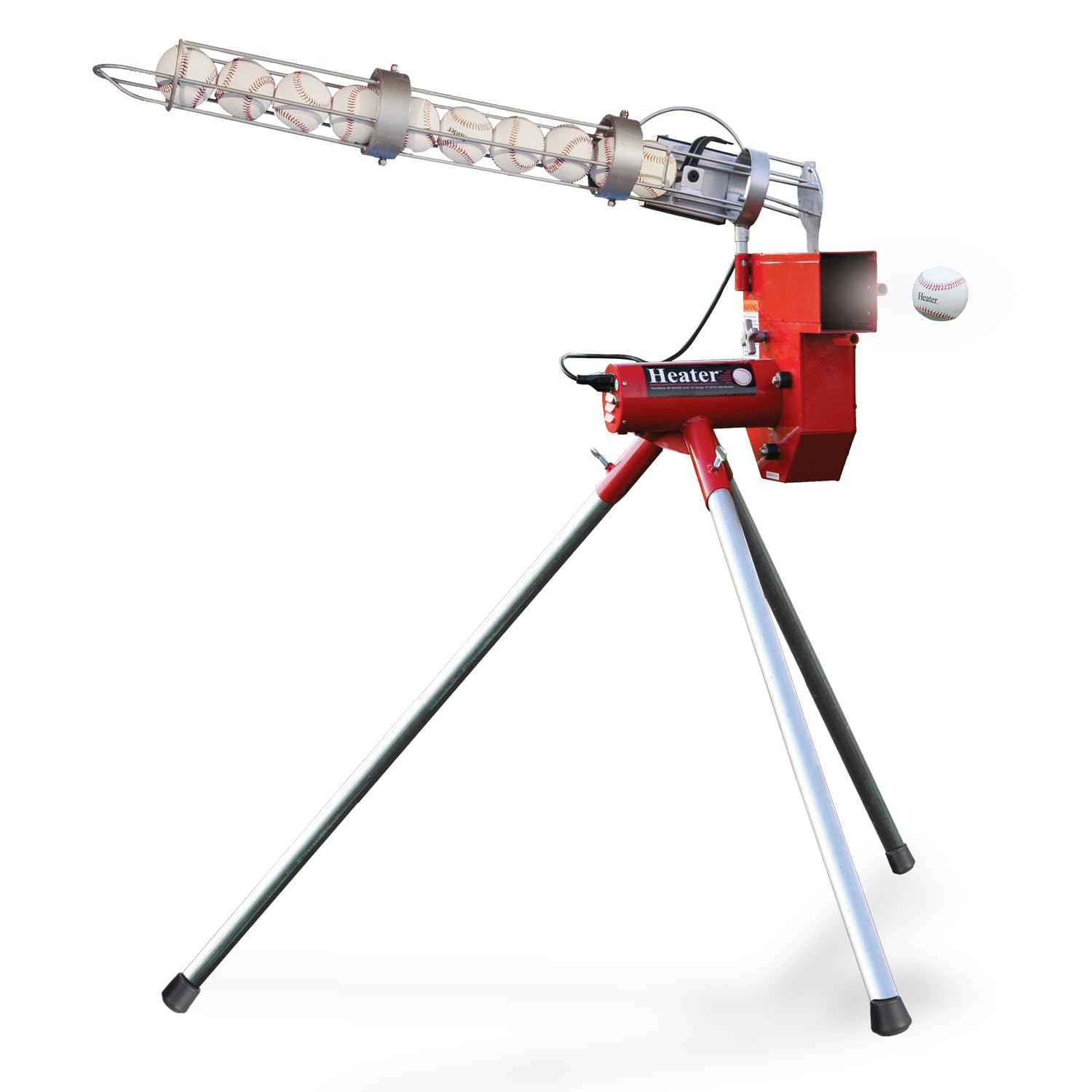 Heater Sports Heavy-Duty Baseball Pitching Machine W/Bonus Ball Feeder ...