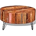 Amazon.com: vidaXL Coffee Table Solid Reclaimed Wood Round : Home & Kitchen