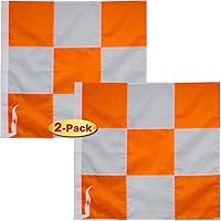Amazon.com : Heavy Duty Airport Flag Orange and White 36 x 36 Inch With ...