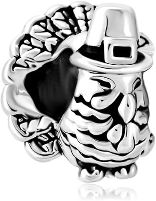 Thanksgiving Day Turkey Charms Silver Plated Sale Cheap Jewelry Beads ...