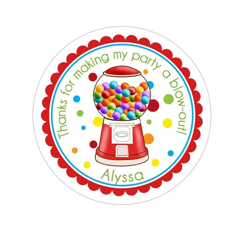 Amazon.com: Personalized Customized Birthday Party Favor Stickers - Red ...
