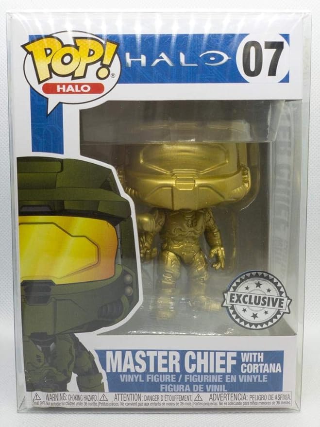 Funko Pop! Halo - Master Chief With Cortana (Gold) #07: Amazon.co.uk ...