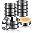 Amazon.com: KUAYB 12-Pieces Crumpet Rings Nonstick English Muffin Rings ...