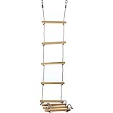Scala di corda con 6 pioli di legno: Amazon.it: Giochi e giocattoli