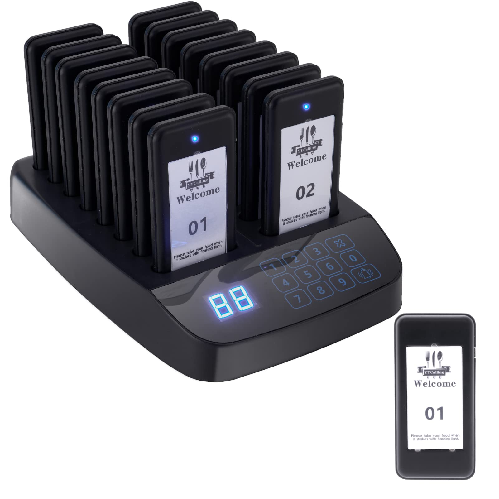 Mua Restaurant Pager System,Beepers Wireless Calling System 16 Guest ...