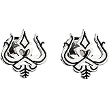 Nemichand Jewels Pure Silver 925 (Chandi) Trishul Studs/Earring For Men ...