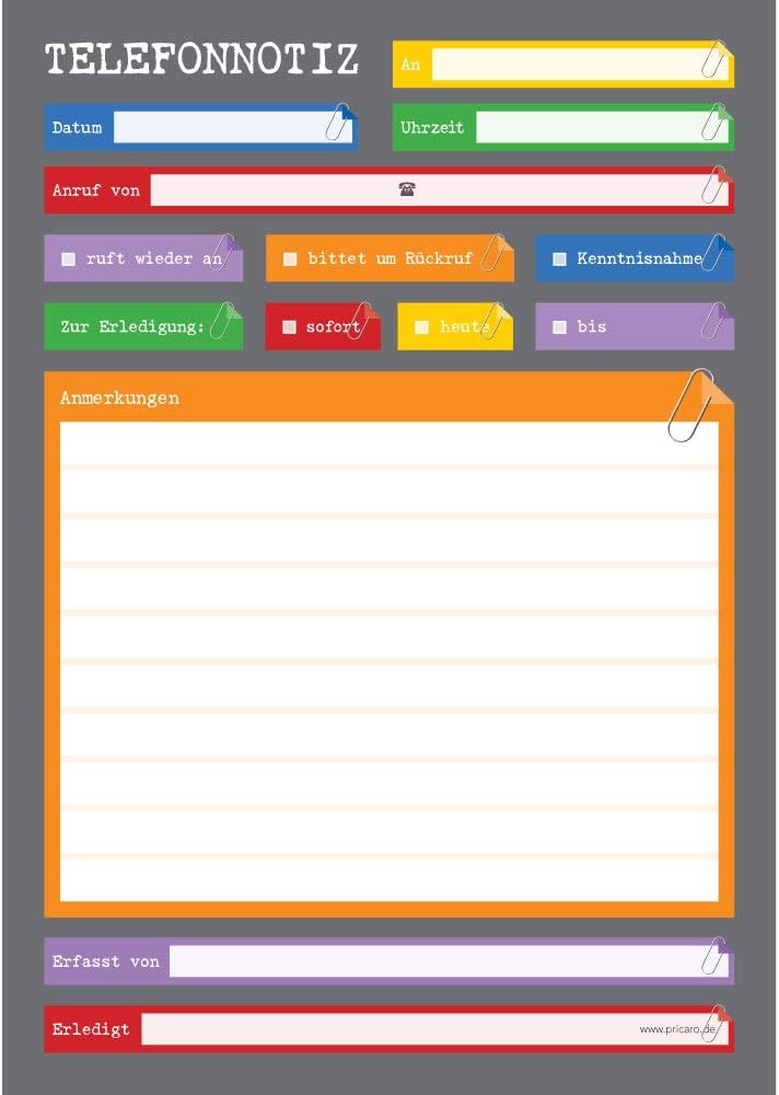 PRICARO 10 x A5 Perfect Telephone Notepad – BigaMart