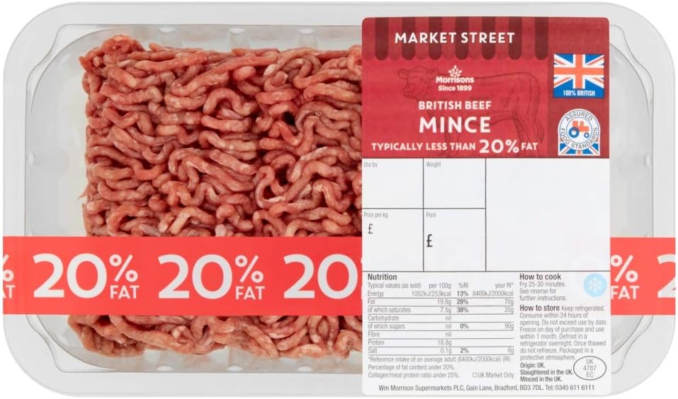Morrisons The Butcher's On Market Street British Beef Mince 500g ...