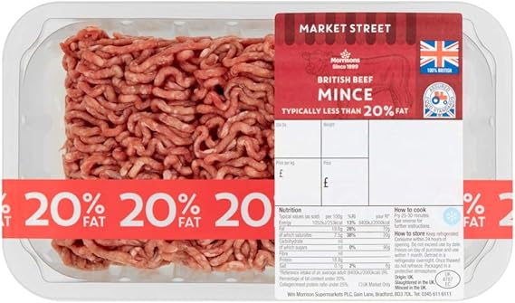 Morrisons The Butcher's On Market Street British Beef Mince 500g ...