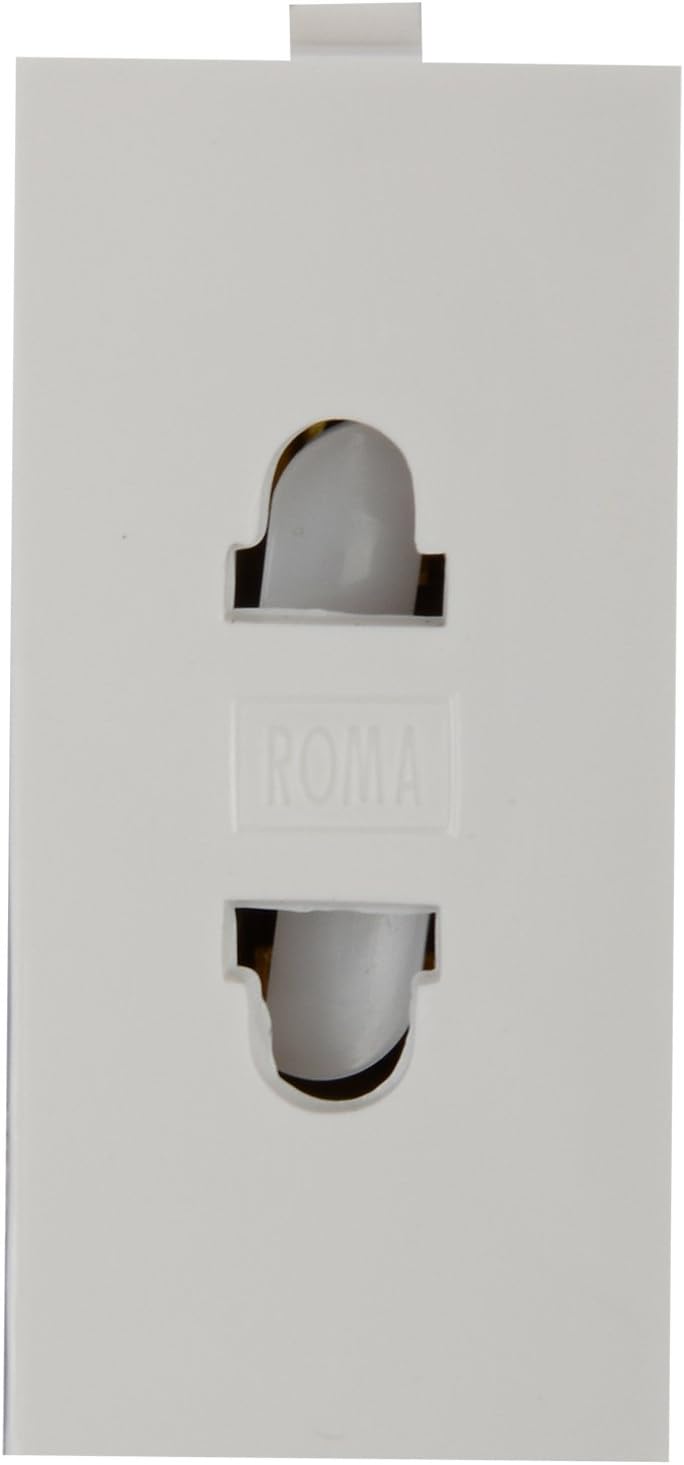 Anchor Roma Polycarbonate 2 Pin Socket Uro 21667, White, 6 A 240V ...