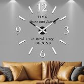 Amazon.com: VANGOLD Wall Clock for Living Room Decorations Gift (White ...